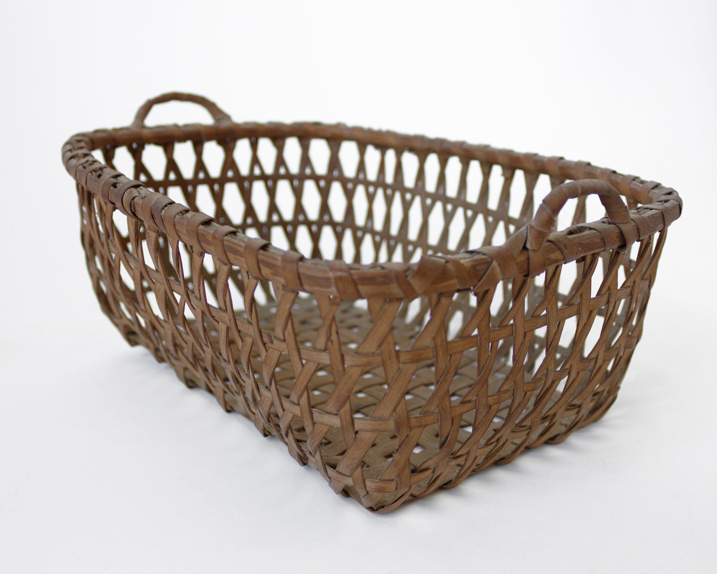 Unusual Small Open Weave Basket – Samuel Snider Antiques