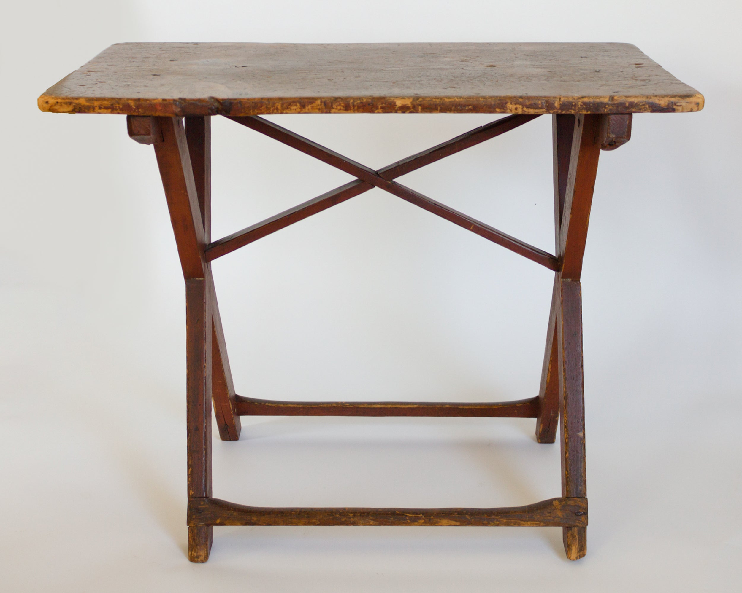 Early New England Sawbuck Table – Samuel Snider Antiques